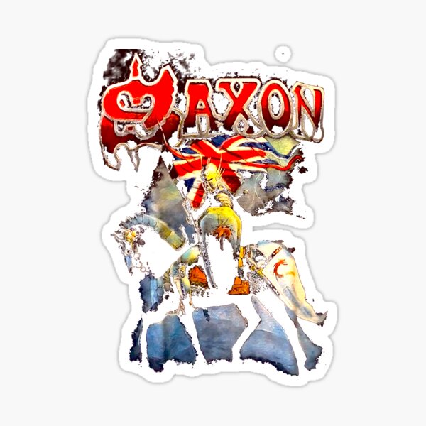 "uk horse saxon 90 - saxon band sugest- trending 01 t-shirt" Sticker by ...