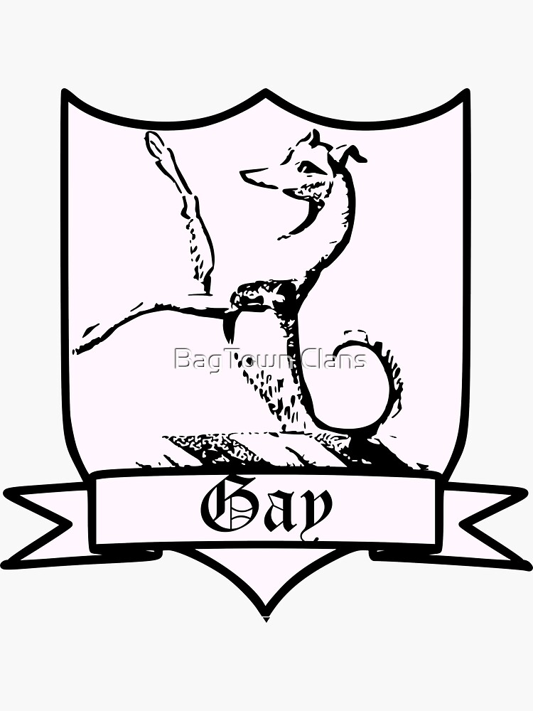 "Gay Surname Crest" Sticker by ljrigby | Redbubble