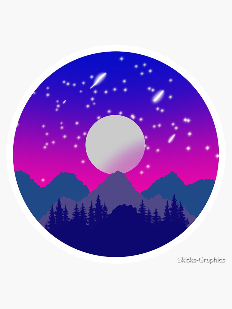 "Night Sky" Sticker for Sale by Skisks-Graphics | Redbubble