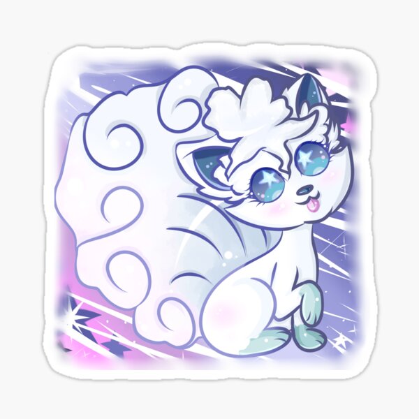 "Fluffy Snow Foxie With Shredded Background" Sticker for Sale by ...