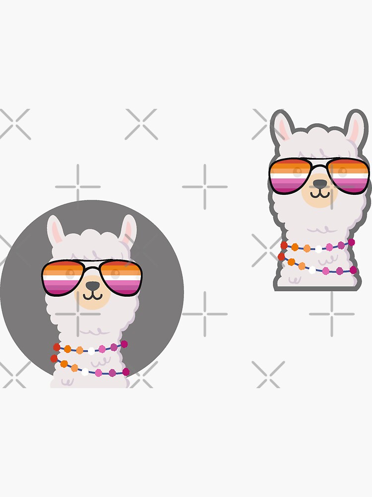 "LESBIAN PRIDE LLAMA, LGBTQ" Sticker by Terevela | Redbubble