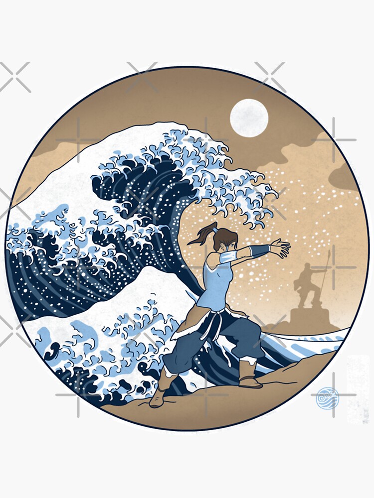 "Water Wave Girl Power Cartoon" Sticker by KidGiftChoice | Redbubble