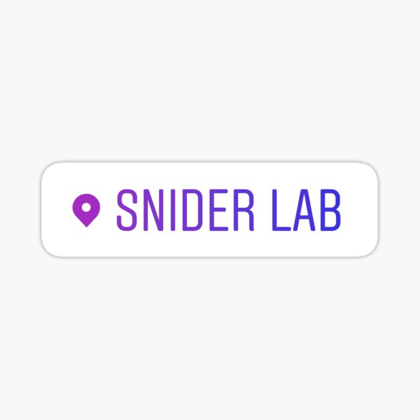 "Snider Lab" Sticker by zsemersky | Redbubble