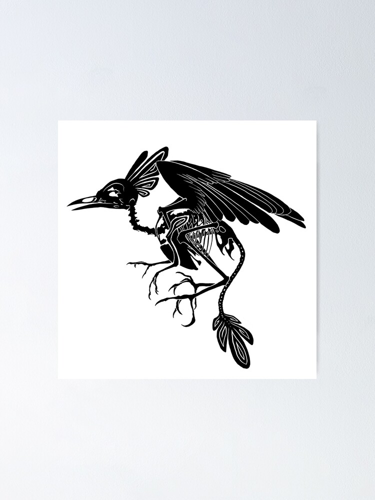 Póster «Esqueleto Gryphon Griffin Griffon - Spooky Halloween Goth Bones ...