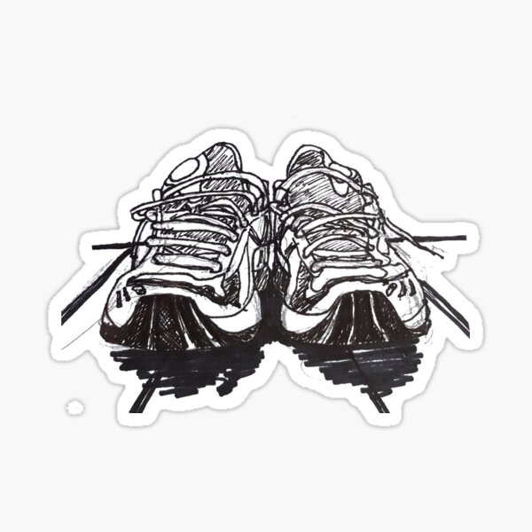 "Running Shoes" Sticker for Sale by SidelineArt | Redbubble