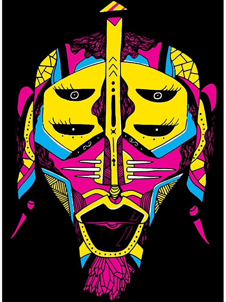 "CMYK African Mask No 11 " Poster for Sale by farelkakr | Redbubble