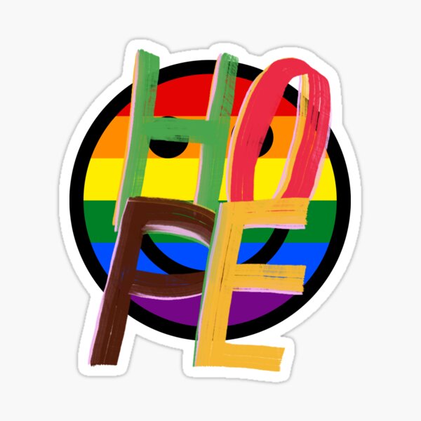 "Rainbow Hope Pride Shirt" Sticker for Sale by KawaiiSeoul | Redbubble