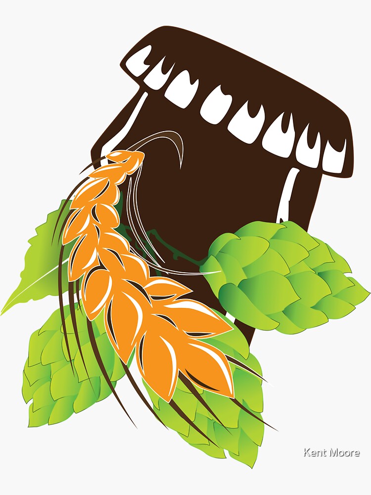 "Craft hops & barley" Sticker for Sale by alexbullrush | Redbubble
