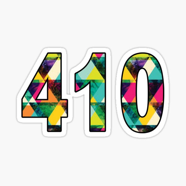 "410 Area Code 2" Sticker by ldeitch | Redbubble