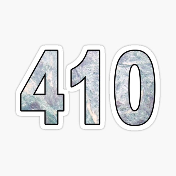 "410 Area Code 3" Sticker for Sale by ldeitch | Redbubble