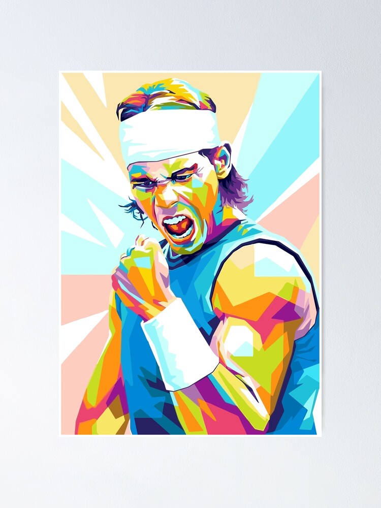 "Rafael Nadal Colorful Digital Painting" Poster for Sale by ezdsigns ...