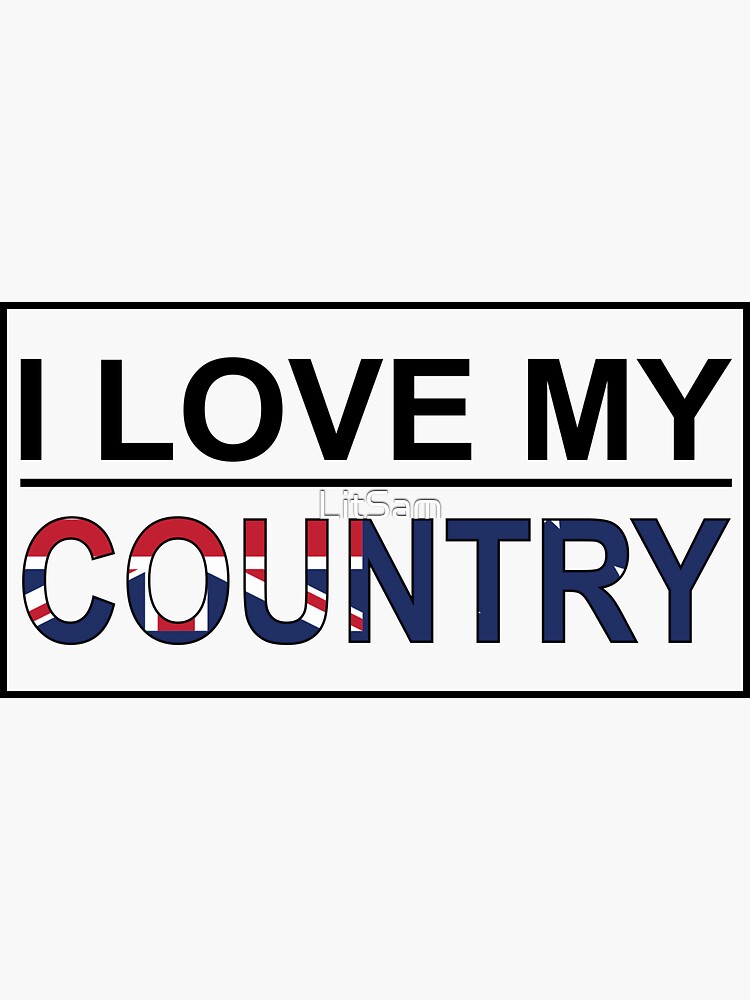 "I Love My Country (Australia)" Sticker for Sale by LitSam | Redbubble