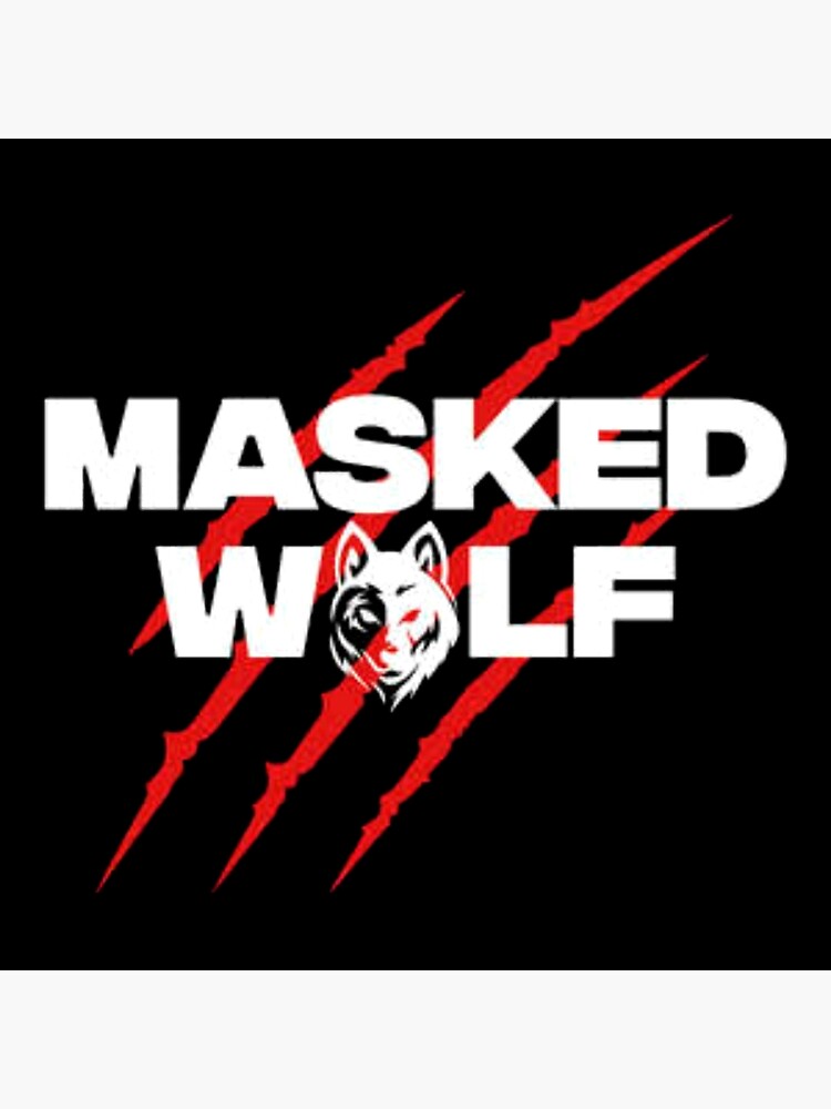 Póster «mejor logo rapero enmascarado lobo hip hop música rap cantante ...