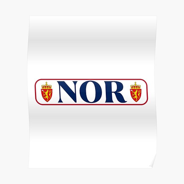 NOR 3 Letter Code Norway Poster By FedSherDesign Redbubble nor-3-letter-code-norway-poster-by-fedsherdesign-redbubble