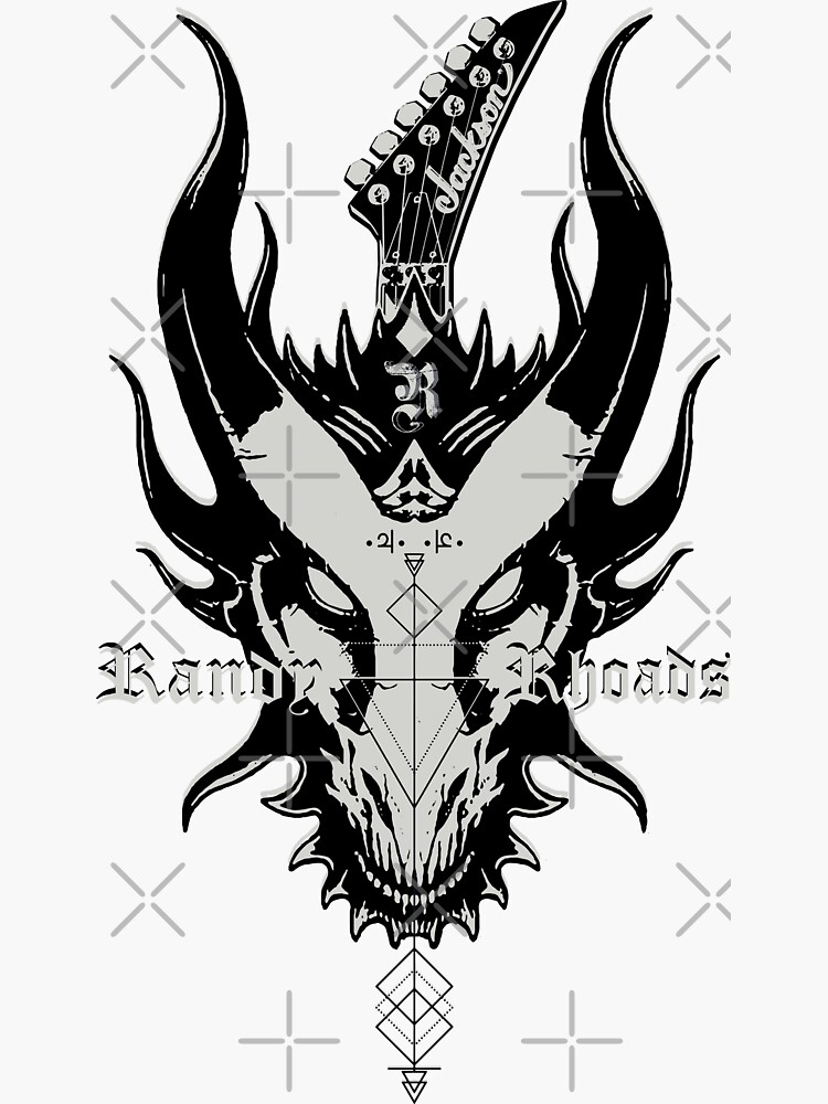"RANDY RHOADS" Sticker by RuinM-usic | Redbubble