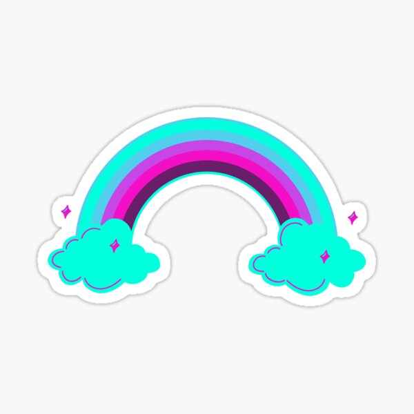 "neon rainbow - sticker" Sticker for Sale by luananishimura | Redbubble