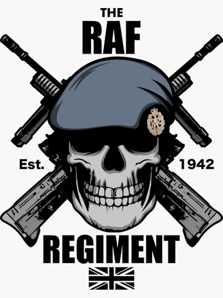 "Raf Rock Apes, RAF Regiment" Sticker by JosephinART | Redbubble