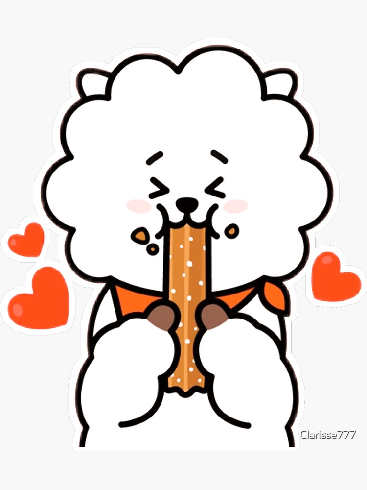 "Cute Eating RJ" Sticker for Sale by Clarisse777 | Redbubble
