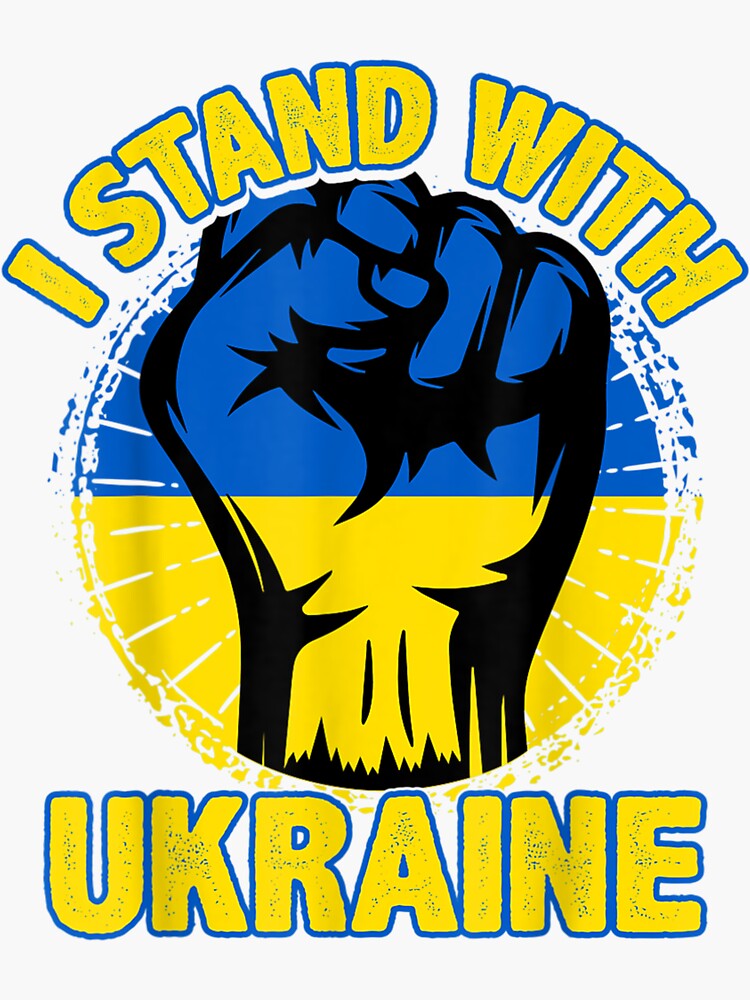 "Support Ukrainian Flag I Stand With Ukraine" Sticker for Sale by ...