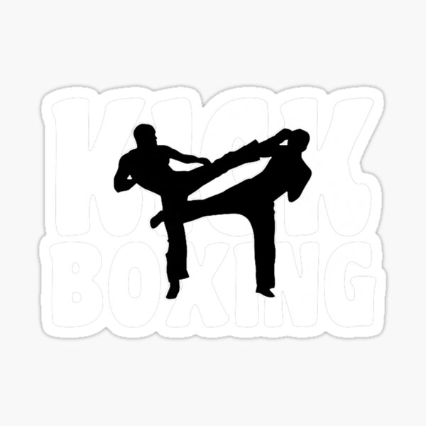 "Kickboxing Premium Man Serious Black " Sticker by blackcowgirls ...