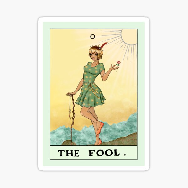 "Tarot Collection - The Fool" Sticker by UrGothMumsArt | Redbubble