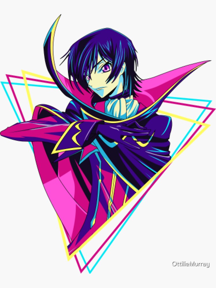 "Code Geass - Lelouch" Sticker by OttilieMurray | Redbubble