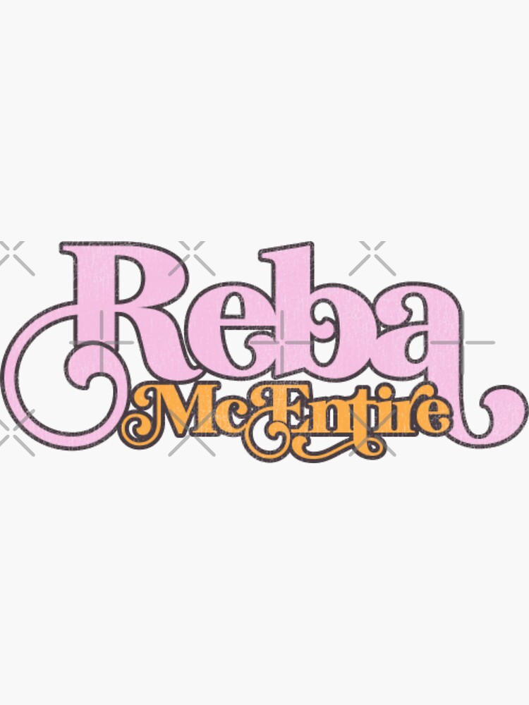 "Reba Fancy Typography" Sticker for Sale by AntoninFiedler | Redbubble