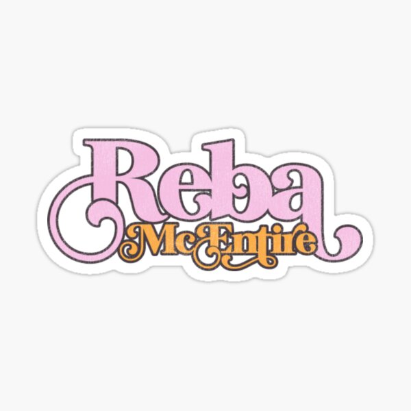 "Reba Fancy Typography" Sticker for Sale by AntoninFiedler | Redbubble