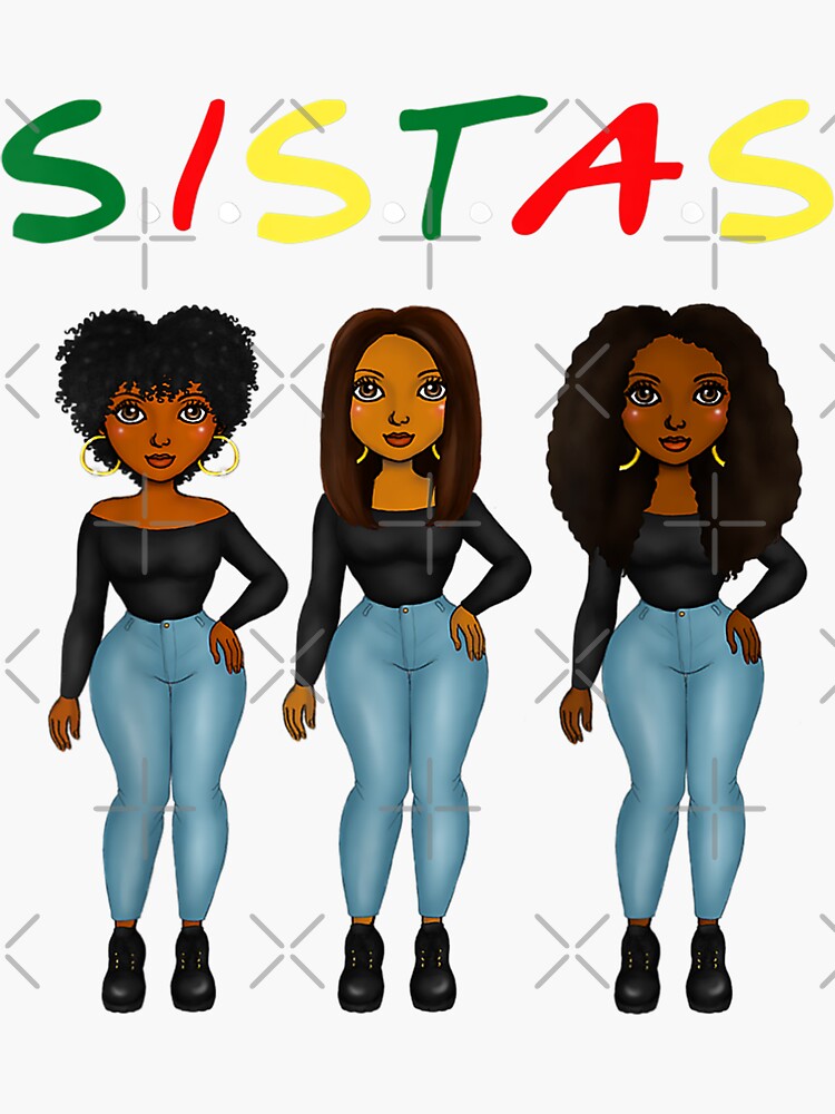 "Sistas Afro Women Together Proud Black Sistas Queen Melanin T-Shirt ...