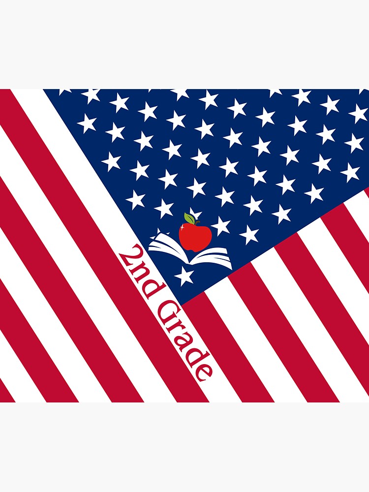 "2ND GRADE FLAG" Sticker by ElliottKiti | Redbubble