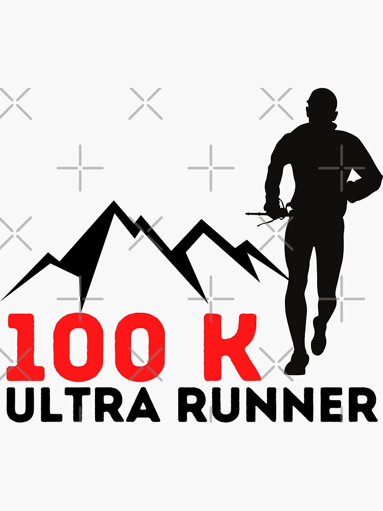 "100km club trail runner" Sticker for Sale by PlanBesser | Redbubble