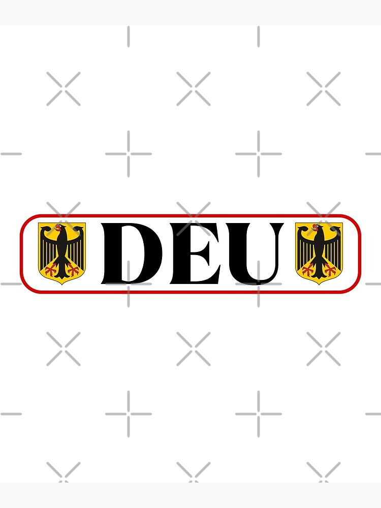 "DEU 3 Letter Code Germany" Poster for Sale by FedSherDesign | Redbubble