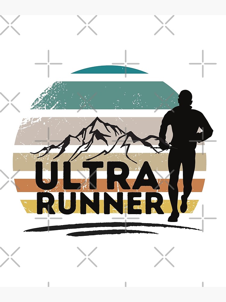 "Ultra Runner Sunset Mountains" Poster for Sale by PlanBesser | Redbubble