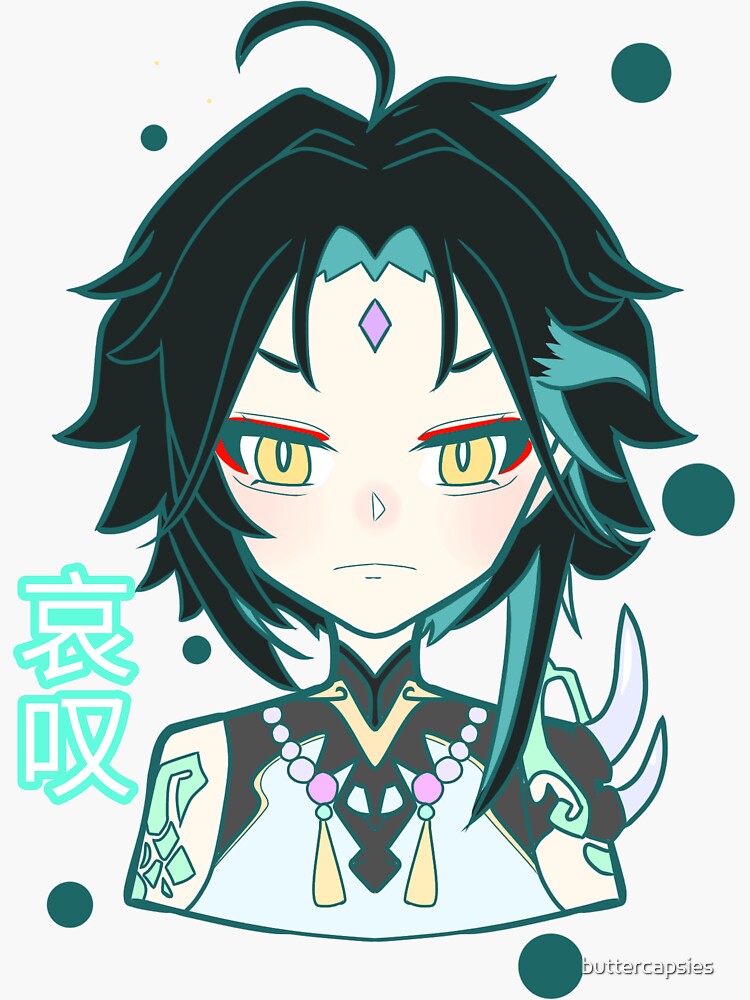 "Chibi xiao Lament." Sticker by buttercapsies | Redbubble