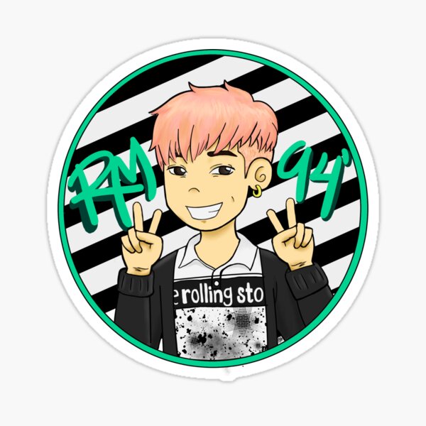 "RM" Sticker for Sale by SusieSushi721 | Redbubble
