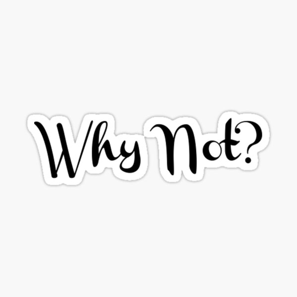 "why not" Sticker by curro | Redbubble
