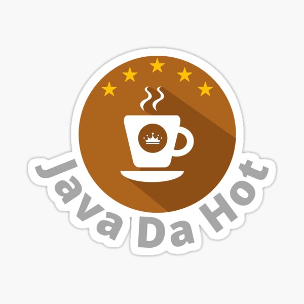 "Java Da Hot." Sticker by JockArts | Redbubble