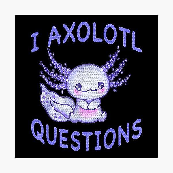 Lámina fotográfica «Ajolote. Yo Ajolote Preguntas. Ajolote lindo ...