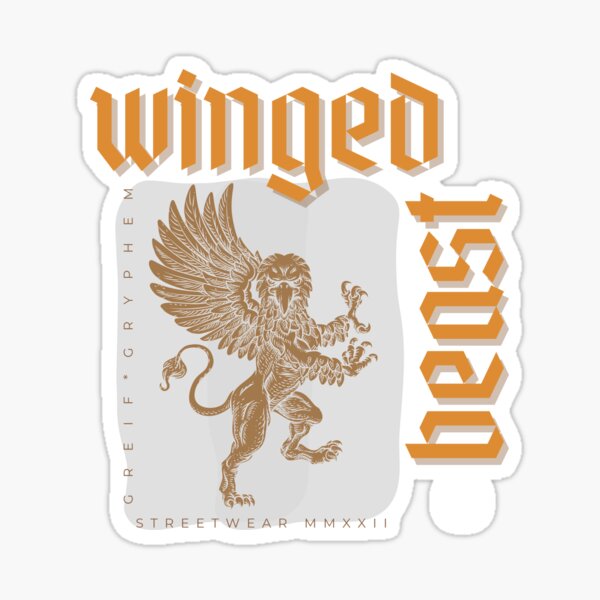 "Winged Beast" Sticker by SAVV-Y | Redbubble