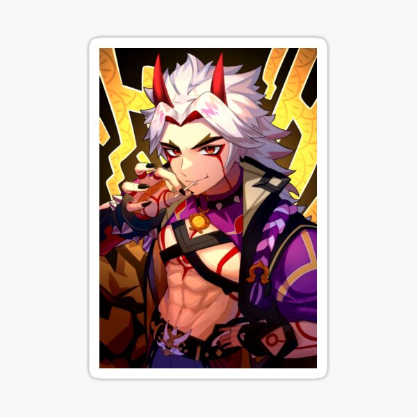 "Arataki Itto" Sticker by Jeonghyeokri | Redbubble