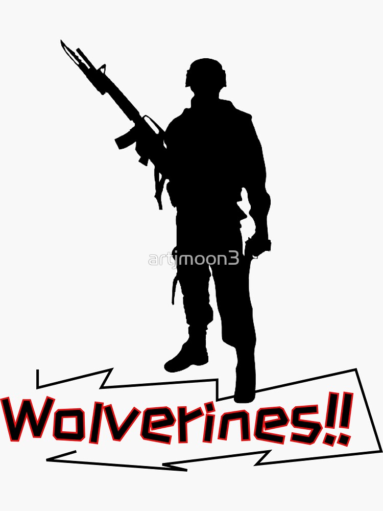 "Wolverines Red Dawn " Sticker by artjmoon3 | Redbubble