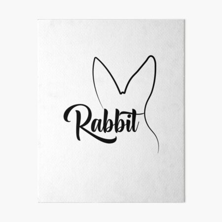 "Outline Rabbit, Rabbit Simple,ฺBlack And White Rabbit Line Logo" Art ...