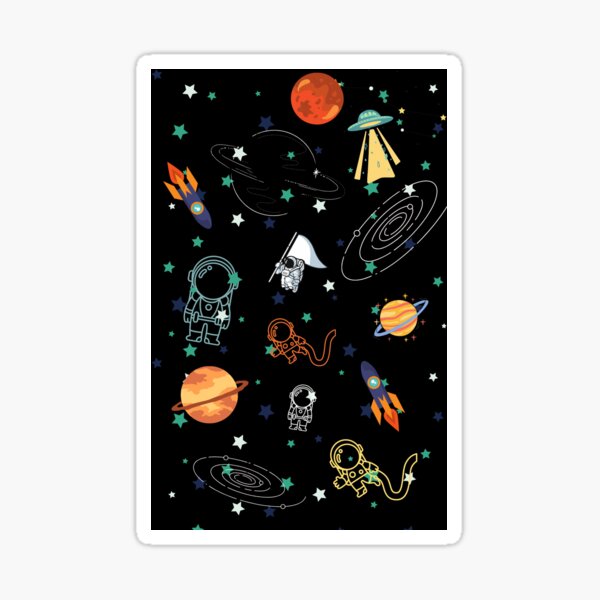 "Black star planet" Sticker by lilisqs | Redbubble