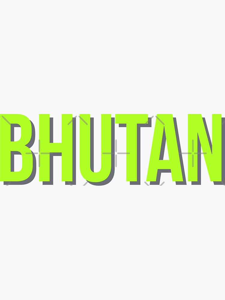 "Bhutan " Sticker for Sale by aaztrifick | Redbubble