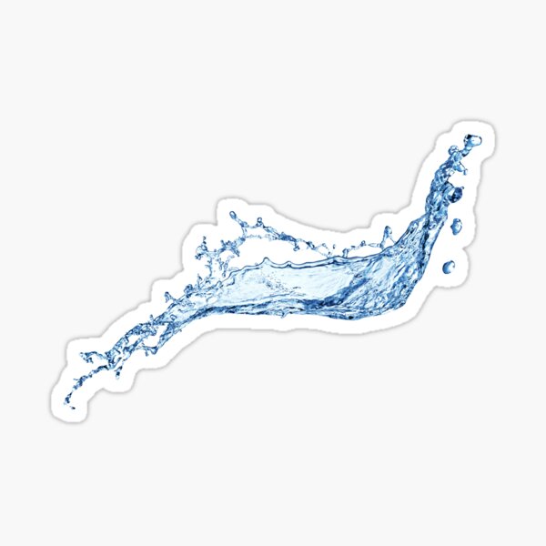 "water splash" Sticker for Sale by actualthemes | Redbubble