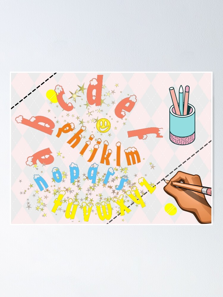 ""Crazy letters" Kids design" Poster by GodsendUP | Redbubble