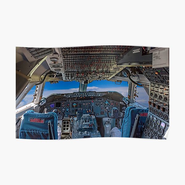 "747 Cockpit " Poster for Sale by stuartk | Redbubble