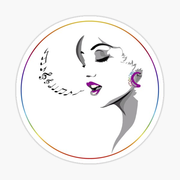"Lady Sings" Sticker by Katolavocola | Redbubble