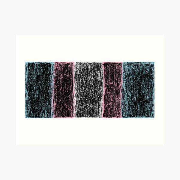 "Messy Punk Trans Pride Flag" Art Print for Sale by aj-ferrara | Redbubble