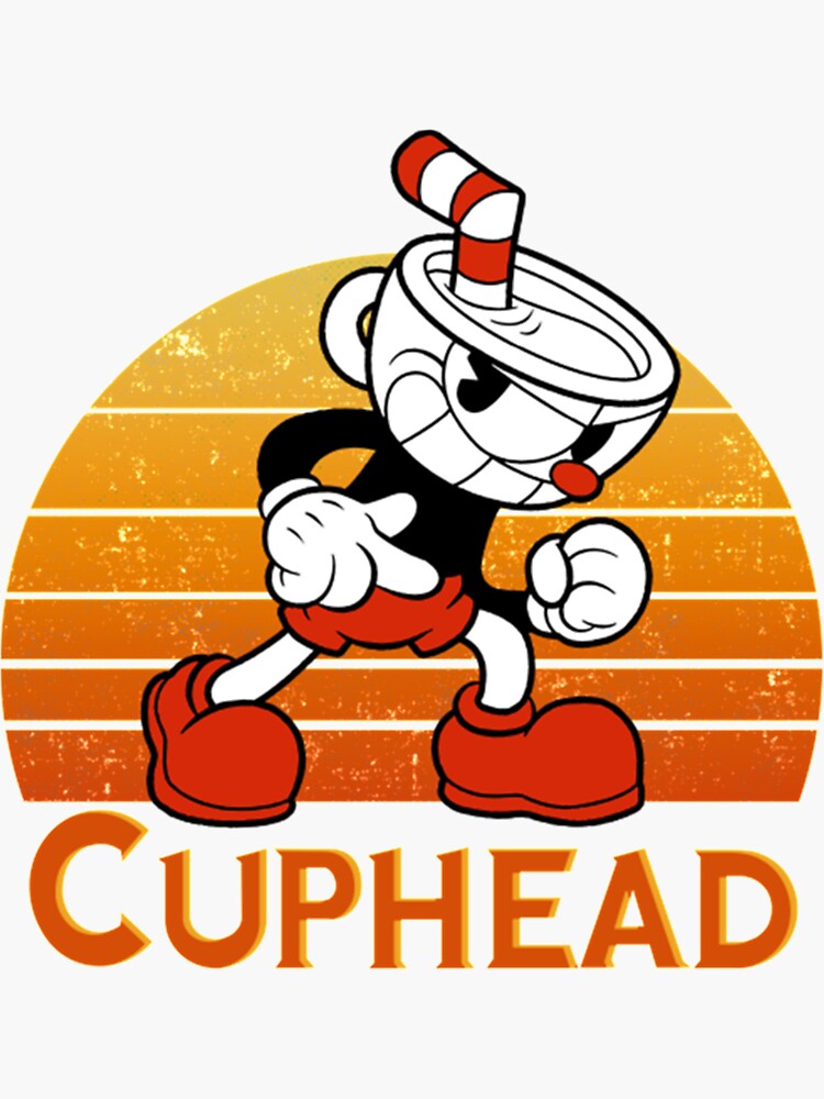 "Cuphead Vintage Sunset " Sticker by inthetruthnetz | Redbubble